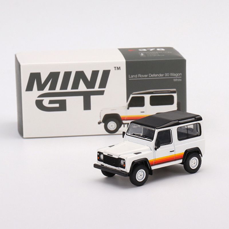 MINI GT Land Rover Defender 90 Wagon White - MINIATURE TOY SHOP